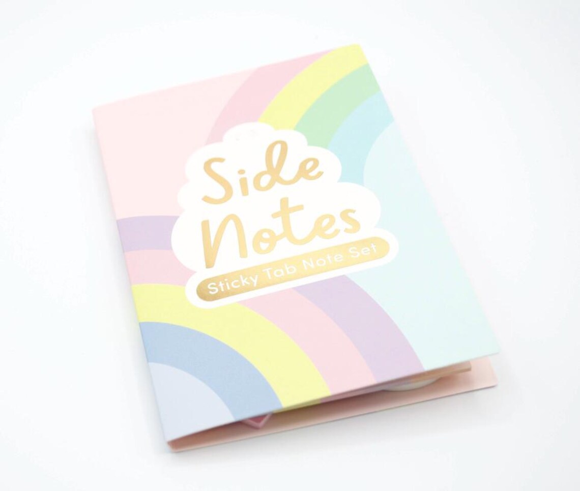 Pastel Rainbow Sticky Note Booklet, Kawaii Sticky Notes Tab Flags ...