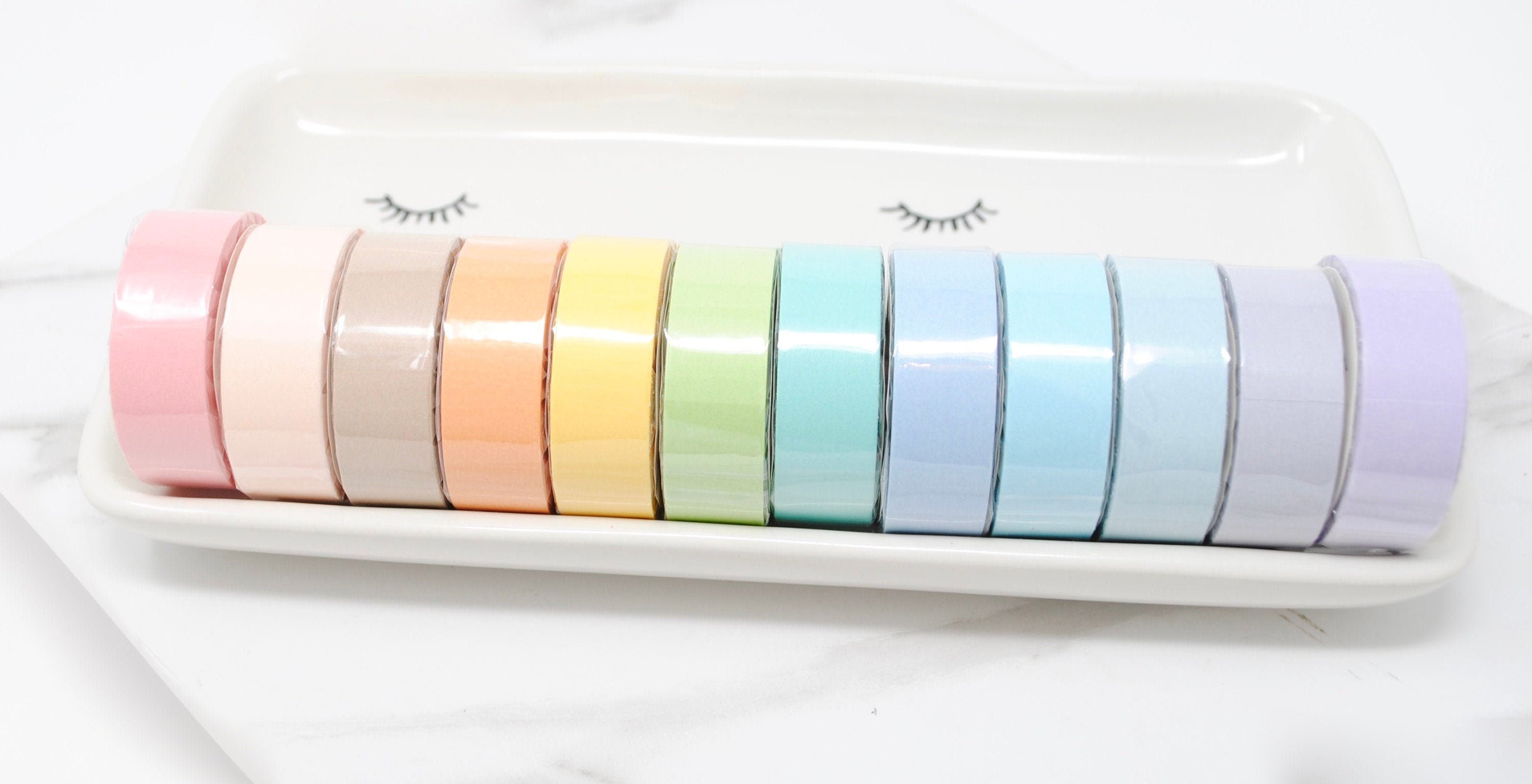 Pastel Washi Tape Pretty Planner Washi Tape Solid Color Etsy