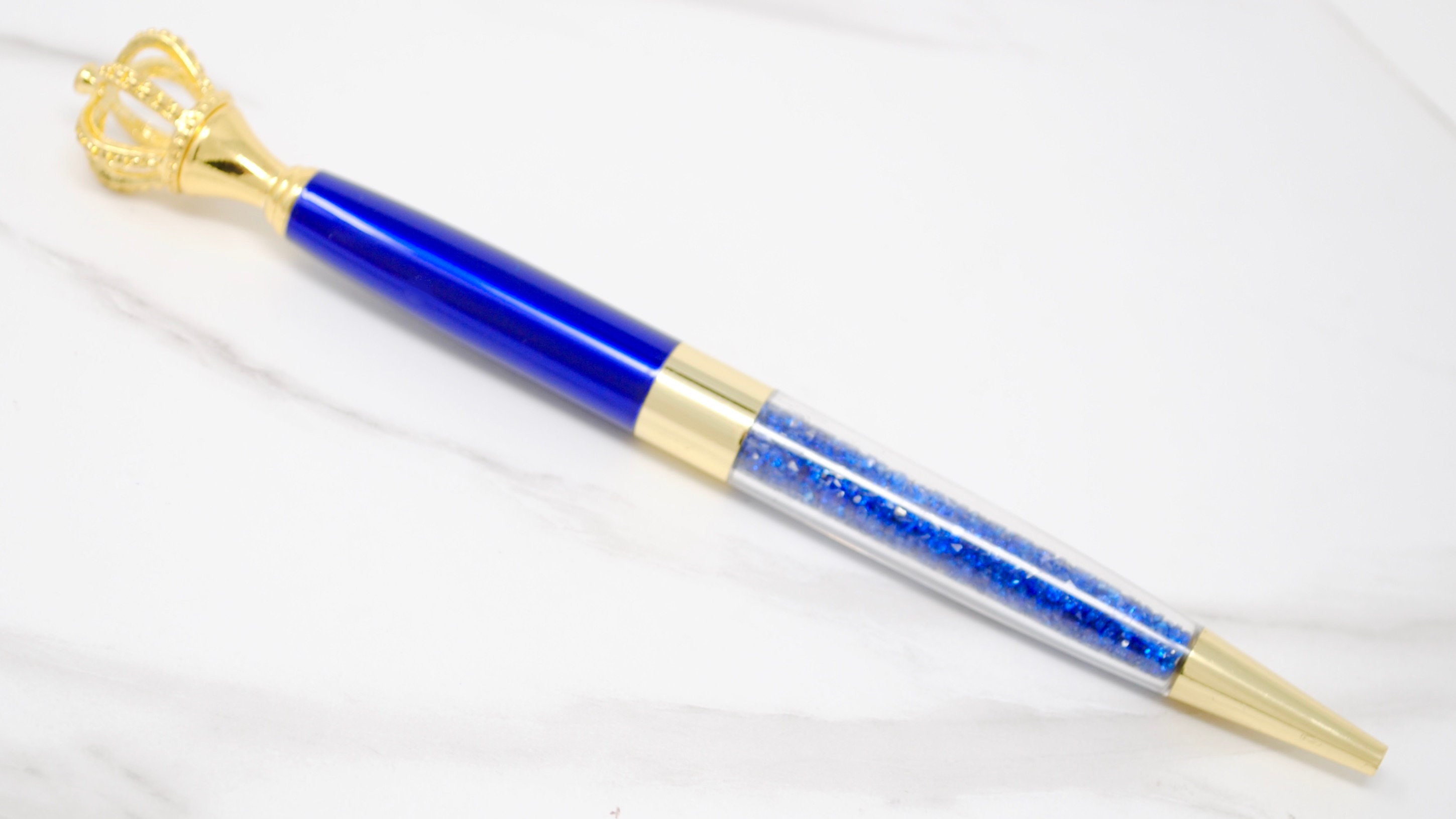 QUEEN CROWN PEN Large Crown Top Pens Crystal Gem Wedding | Etsy