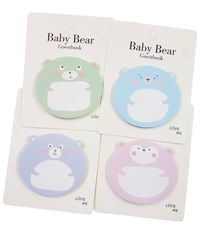 Bear Memo Notes 1pc Set Planner Animal Notes Office | Etsy