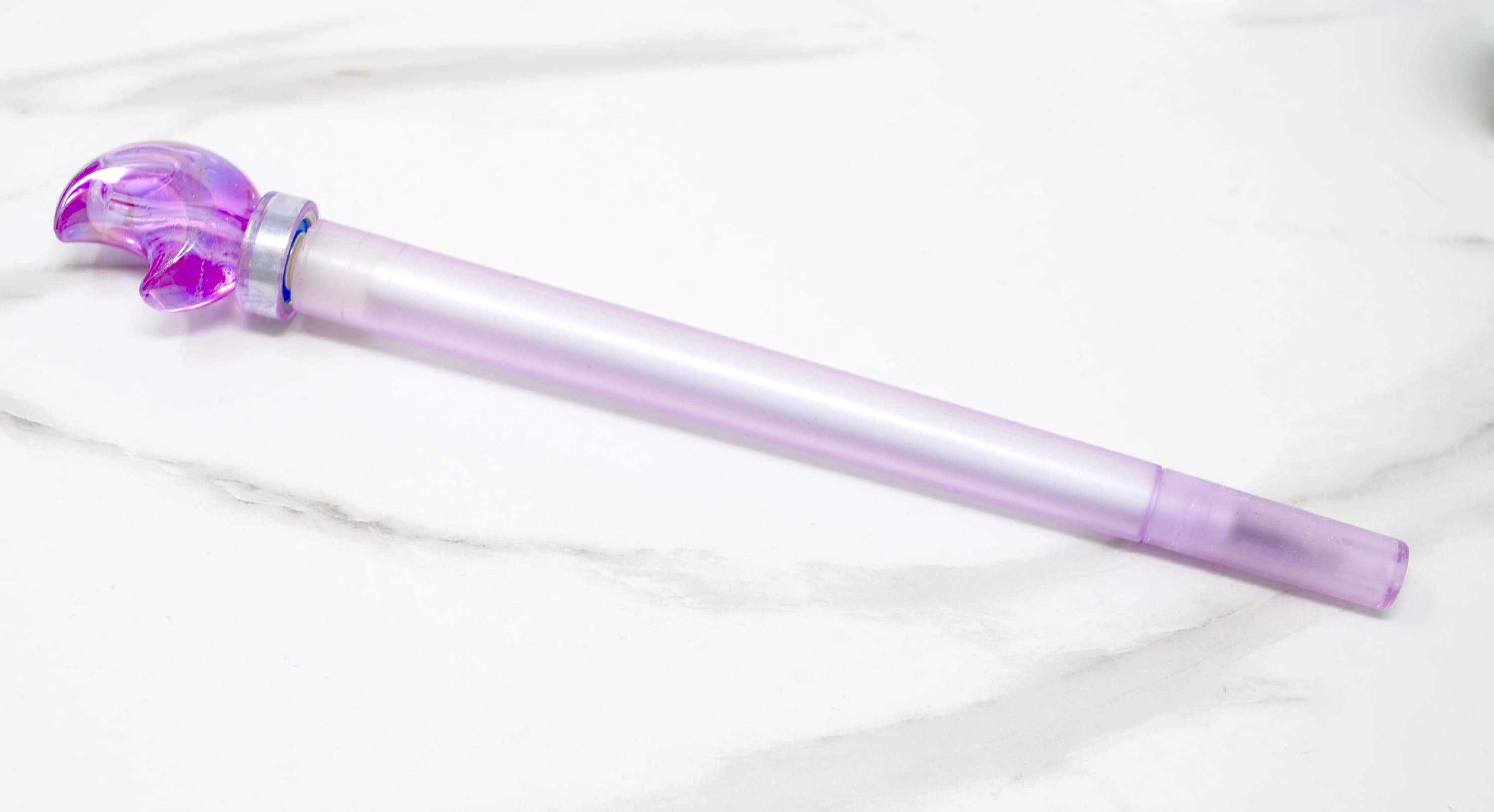 GLASSY CRESCENT MOON Pen 1pc Iridescent Moon Pen Pretty | Etsy