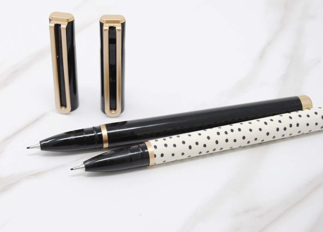 Felt Tip Pen W/ Gold Pen Clip Bleed Resistant Ink Bible Study ...