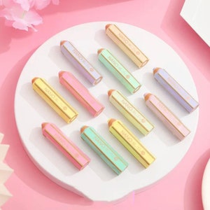 Pastel Eraser in Pencil Shape Colorful Pastel Eraser Ombre - Etsy
