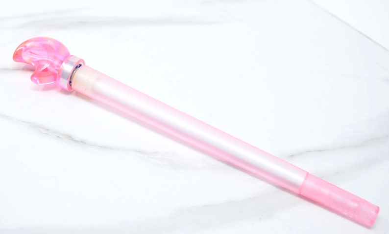 GLASSY CRESCENT MOON Pen 1pc Iridescent Moon Pen Pretty - Etsy