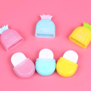 MINI PINEAPPLE ERASER School Pencil Pine Apple Eraser Cute Fruit ...