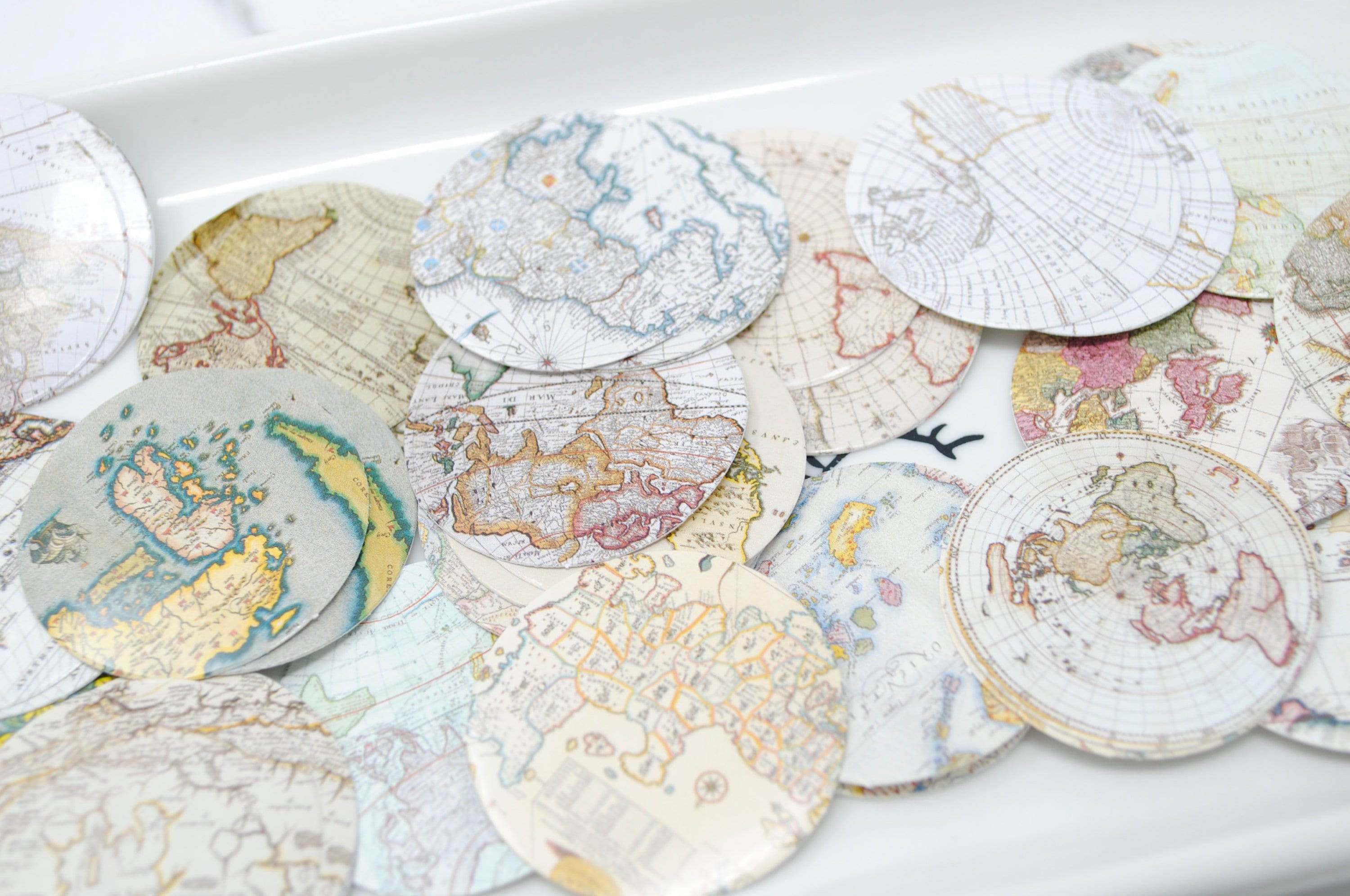 WORLD STICKERS 45pc Vintage World Map Stickers Vintage Map | Etsy