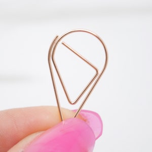 TEARDROP PAPER CLIPS 5pc, Multiple Colors Planner Supplies. Gold ...