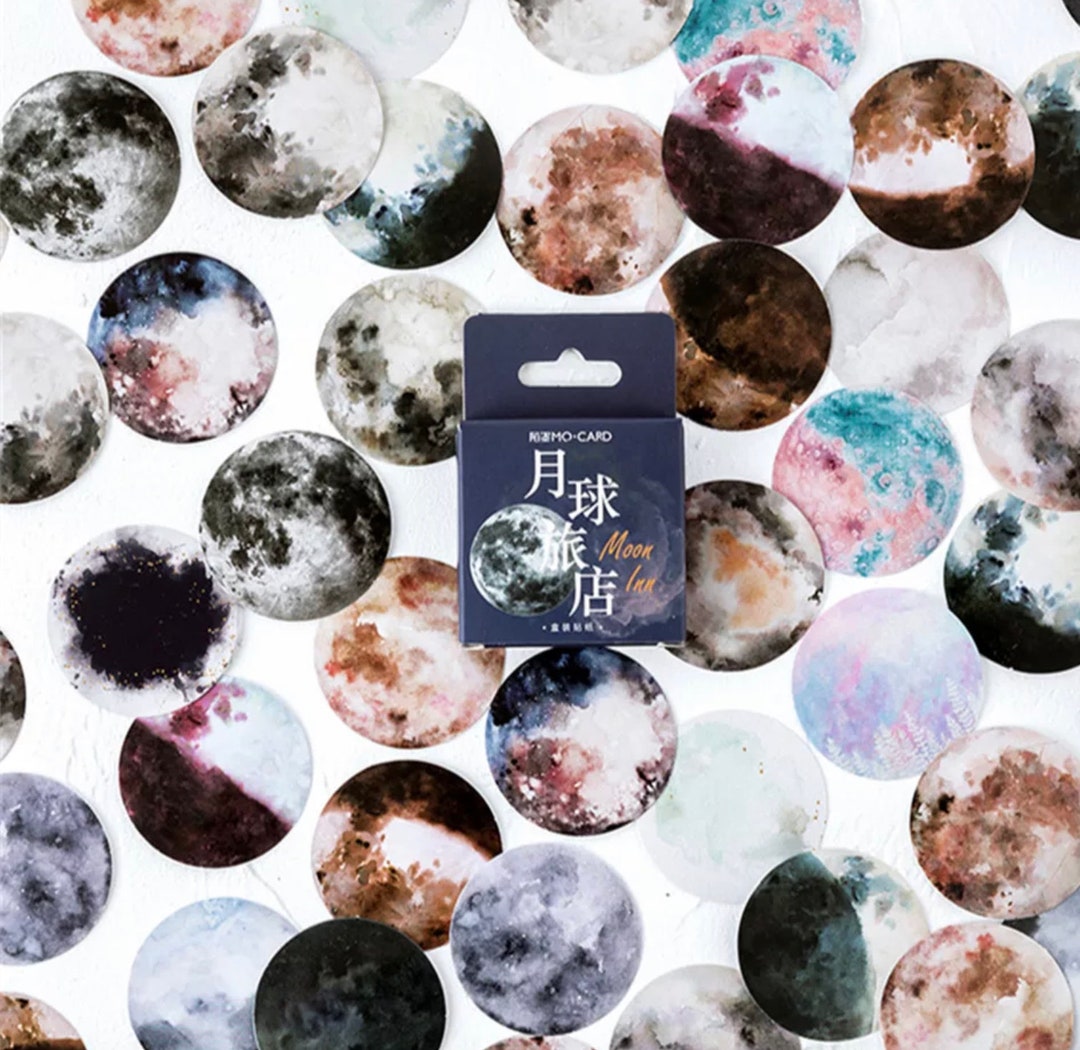 MOON STICKERS 45pc Moon Phase Sticker Universe Galaxy Space Stickers ...