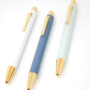 Hexagon PASTEL & GOLD Pen | Smooth Writing Black Ink Pen W/ Gold Clip ...