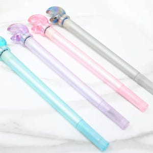 Spinning Crescent Moon Pen Iridescent Cute Kawaii Gel Pen | Pastel ...