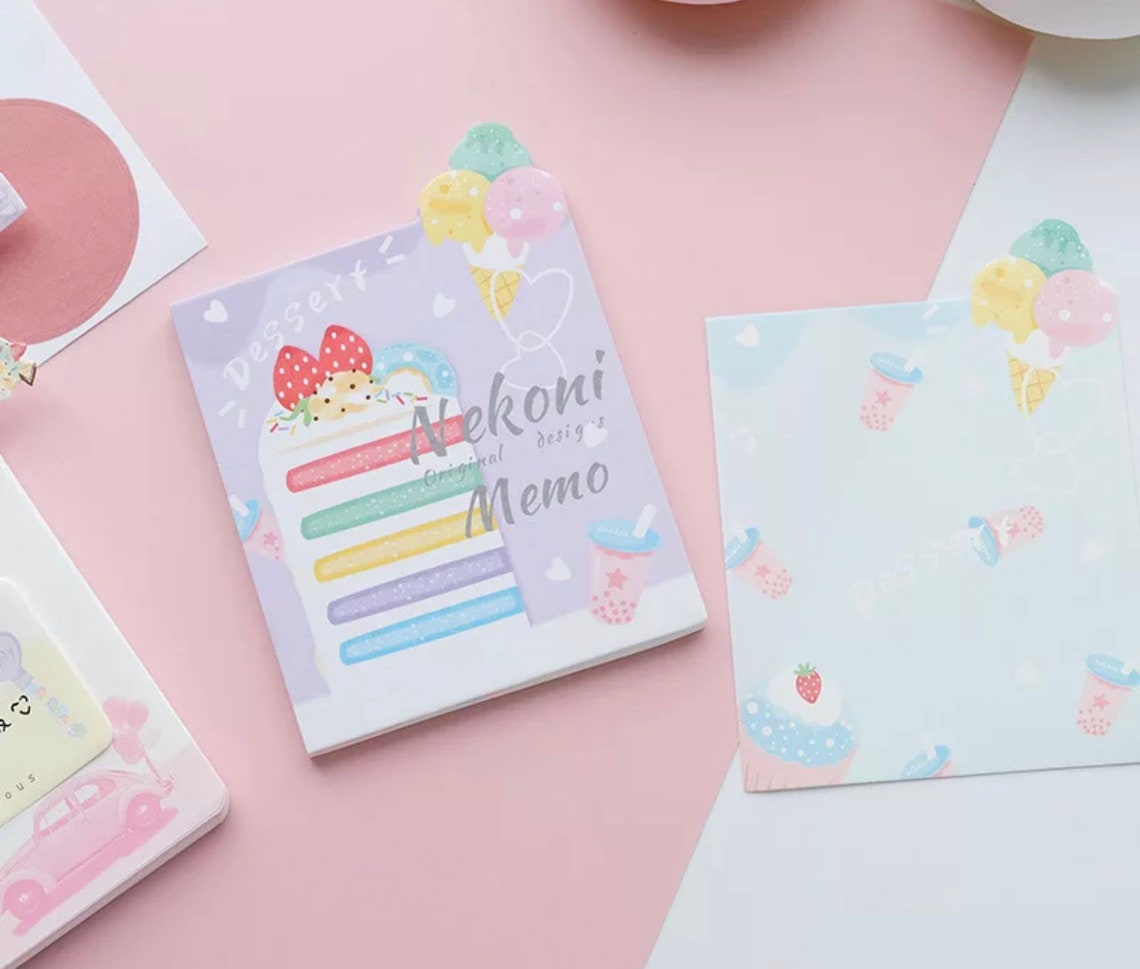 Memo Notepad Kawaii Memo Note Pad Cute Memo Pad Memo | Etsy