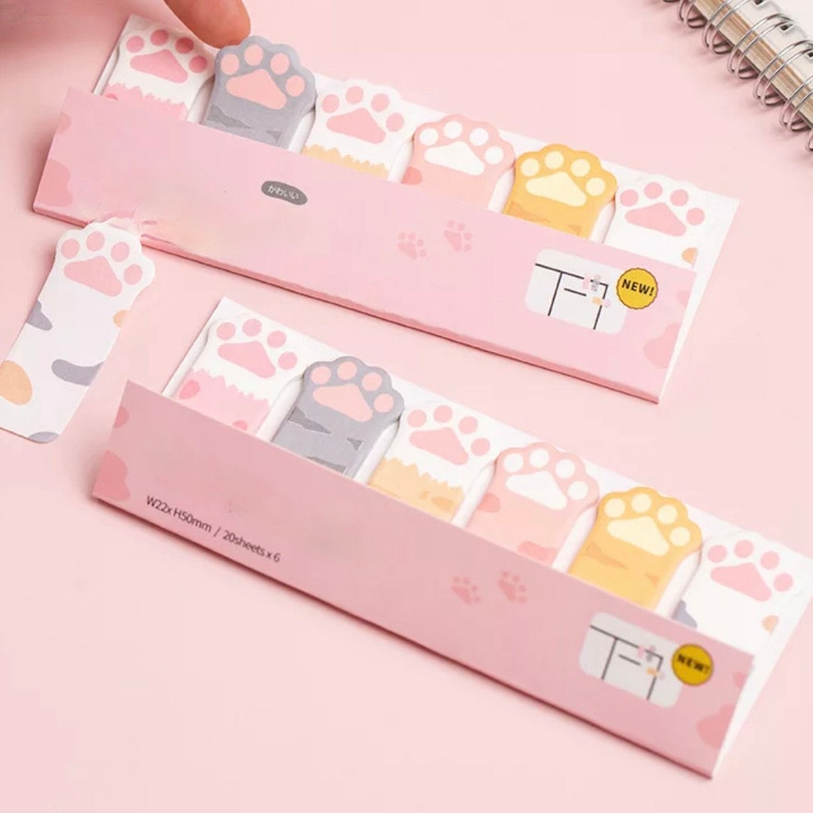 Cat Paw Page Flags 120pcs Adhesive Sticky Notes Kitten - Etsy
