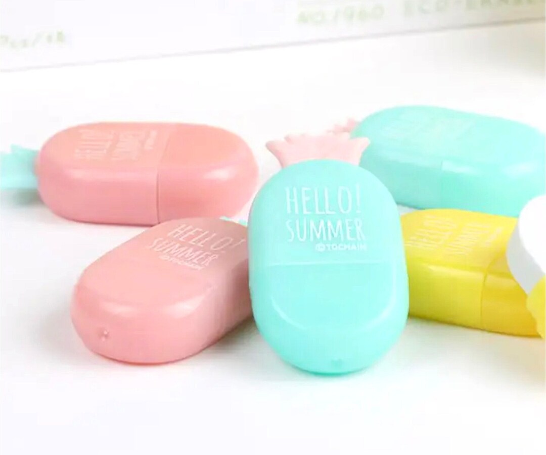 MINI PINEAPPLE ERASER School Pencil Pine Apple Eraser Cute Fruit ...