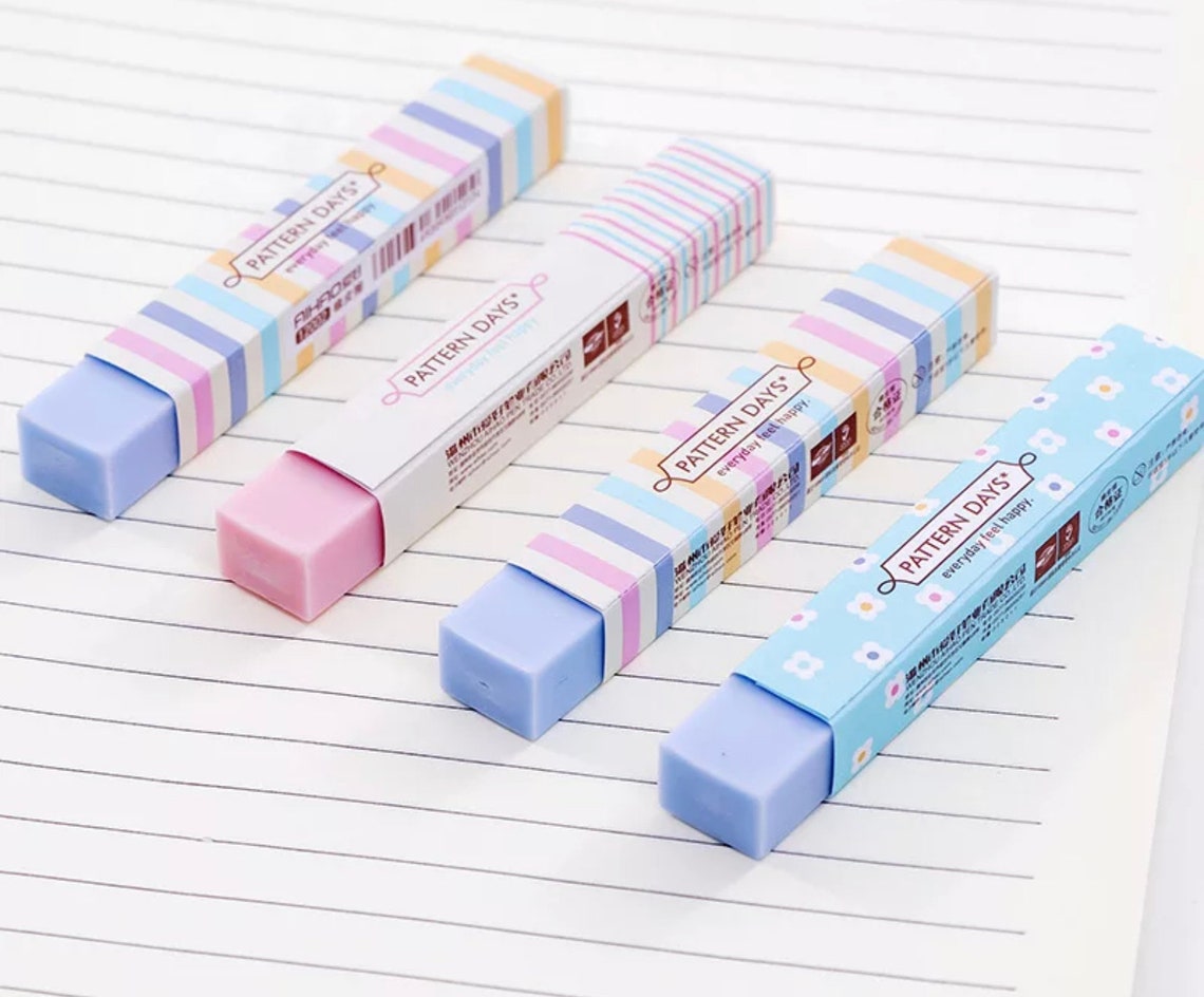 2pc STICK ERASER Cute Eraser Fun School Supplies Pencil | Etsy