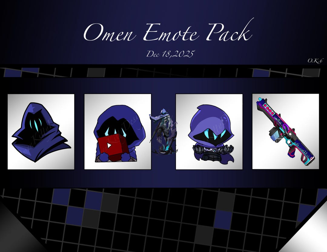 Omen-inspired Emote Set (4) | Dark Valorant Style Twitch Emotes - Etsy ...