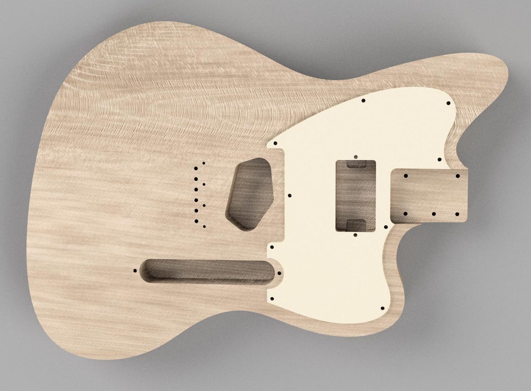 Offset Telecaster Telemaster DXF STL Files for CNC ( Humbucker Version ...