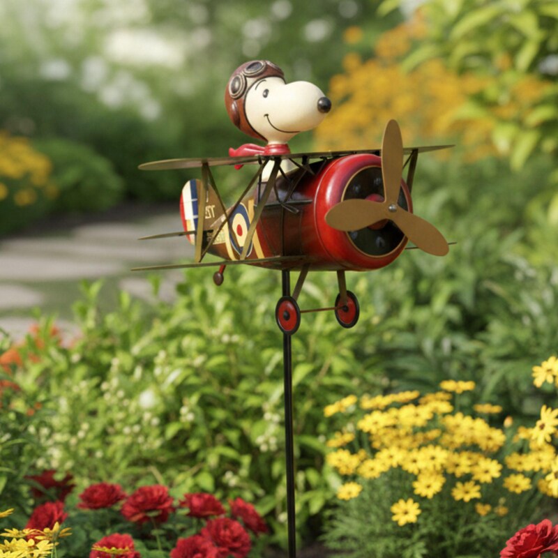 Snoopy Airplane Garden Windmill - Etsy