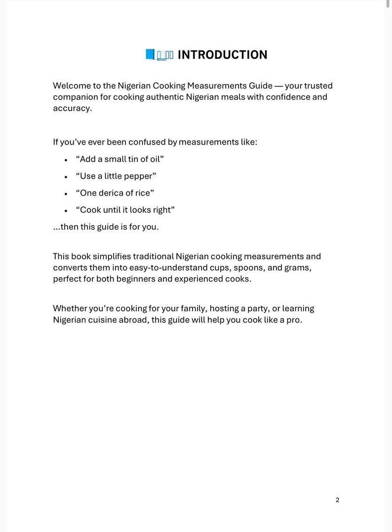 Nigerian Cooking Measurement Guide | Kitchen Measurements for Nigerian ...