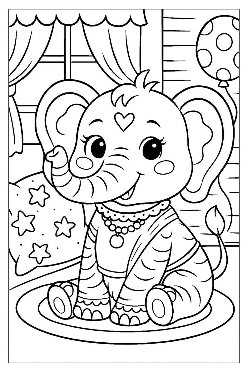 Animal-based Coloring Page - Etsy