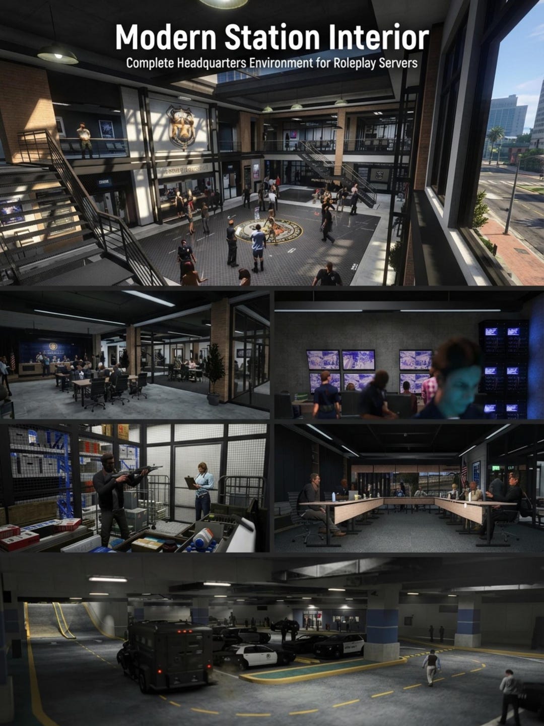 Fivem Advanced Roleplay Station Interior With Audio Zones, Npcs ...
