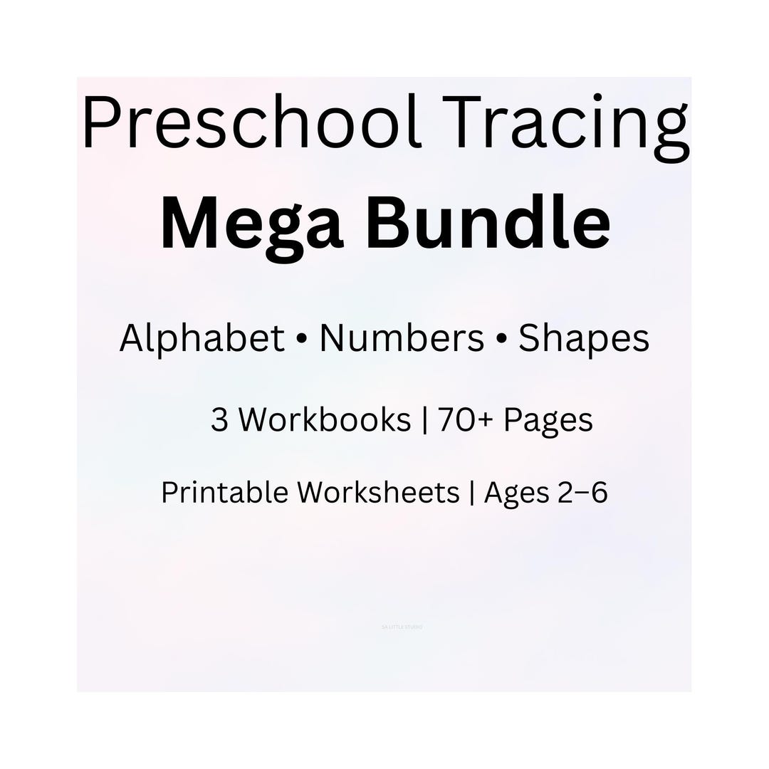 Preschool Tracing Worksheets Bundle | Alphabet A–Z, Numbers 1–20 ...