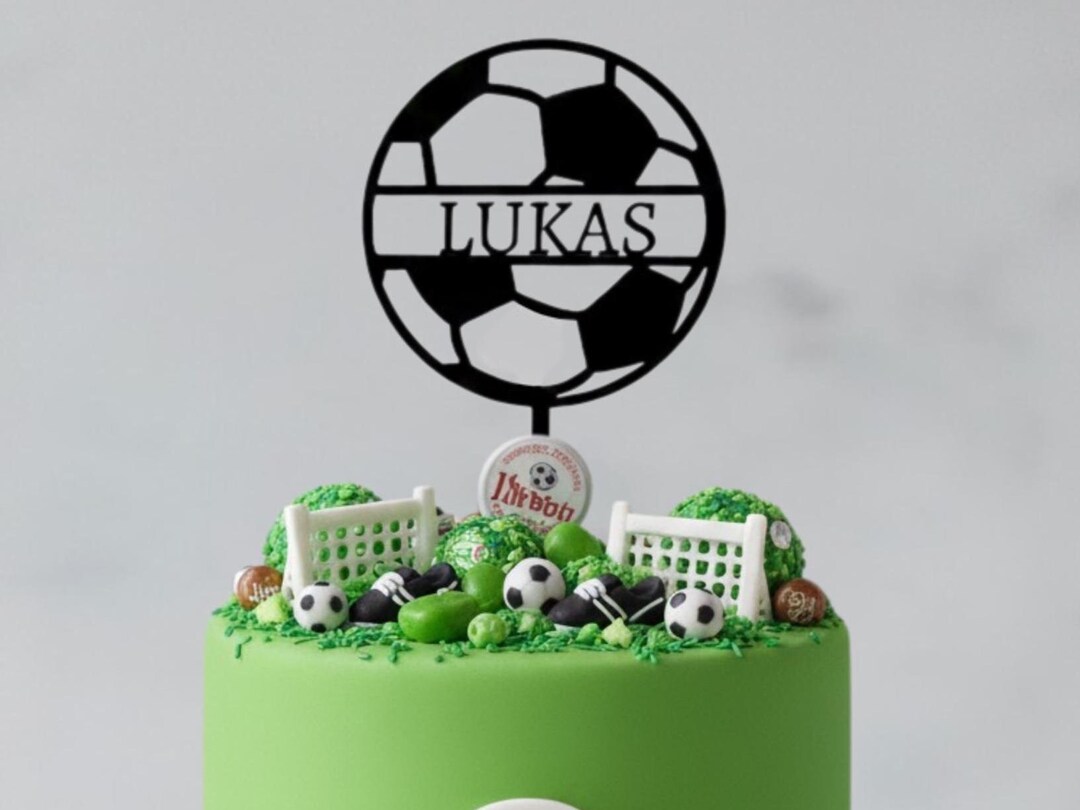 Football Cake Topper With Name | Personalized Football Cake Topper ...