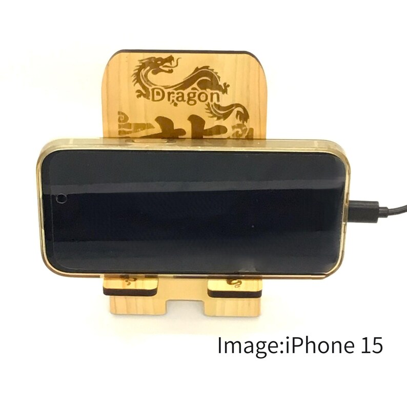 Smartphone Stand - (bu)"take" Kanji Art Japanese Hinoki Wooden Engraved ...