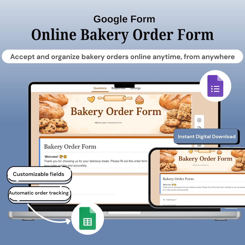 Bakery Order Form Template Google Forms Online Ordering System for ...