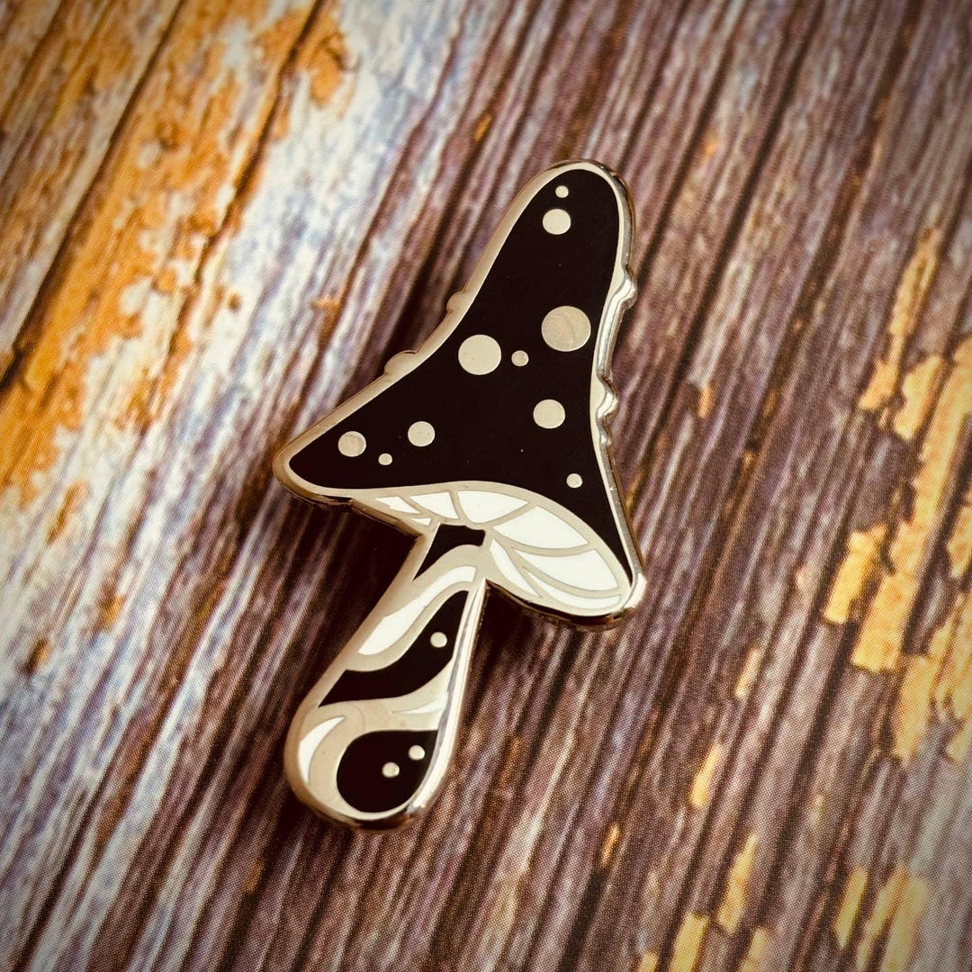 The Mesmerizing Mushroom Enamel Pin - Etsy