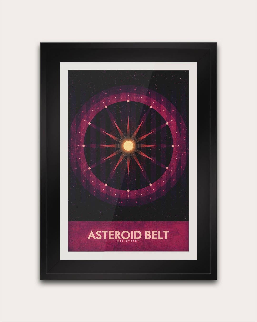 The Asteroid Belt - Postcard or Poster - Galaxy Art Print - Space ...