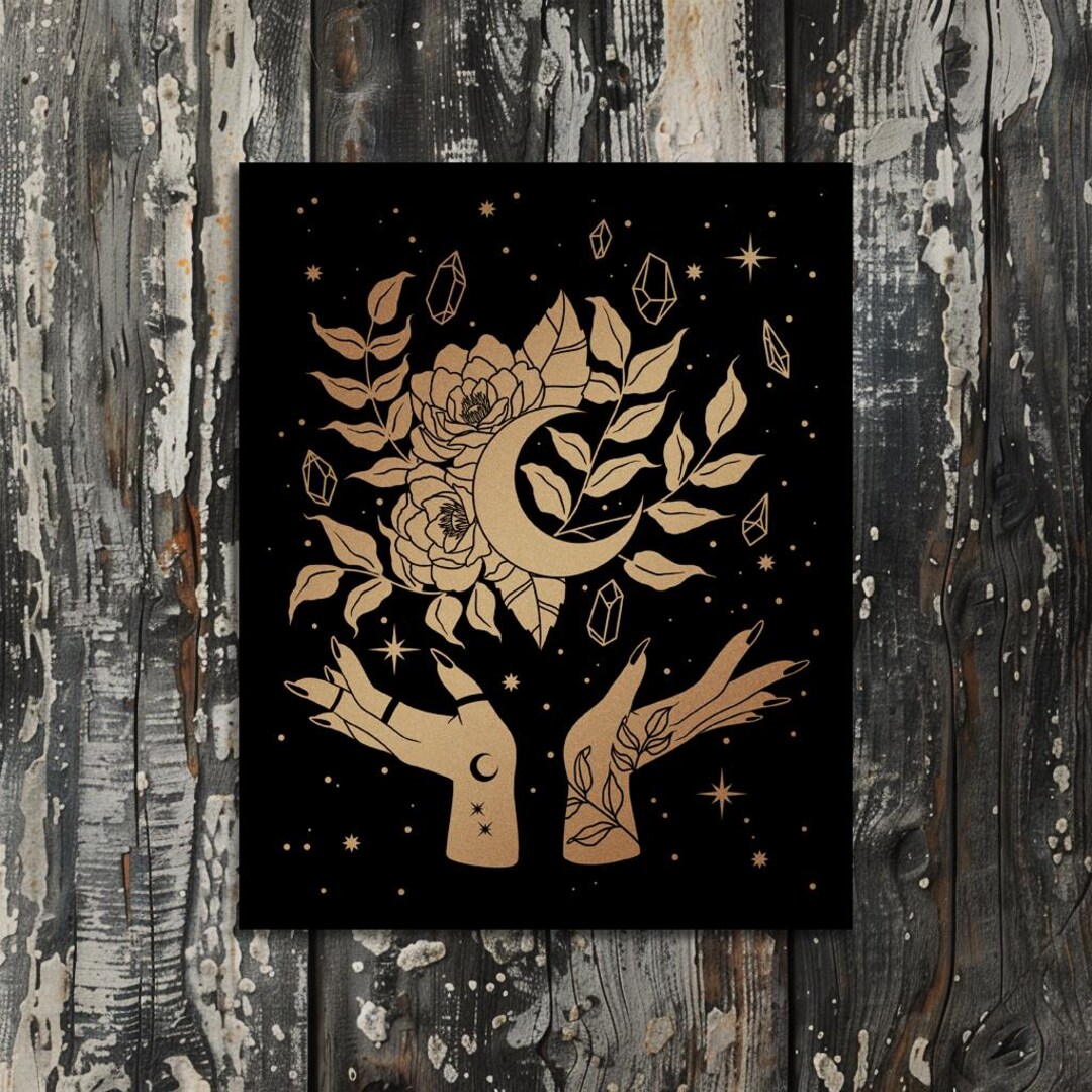 Moon Blooms Art Print - Etsy