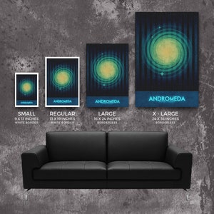 The Andromeda Galaxy - Postcard or Poster - Galaxy Art Print - Space ...