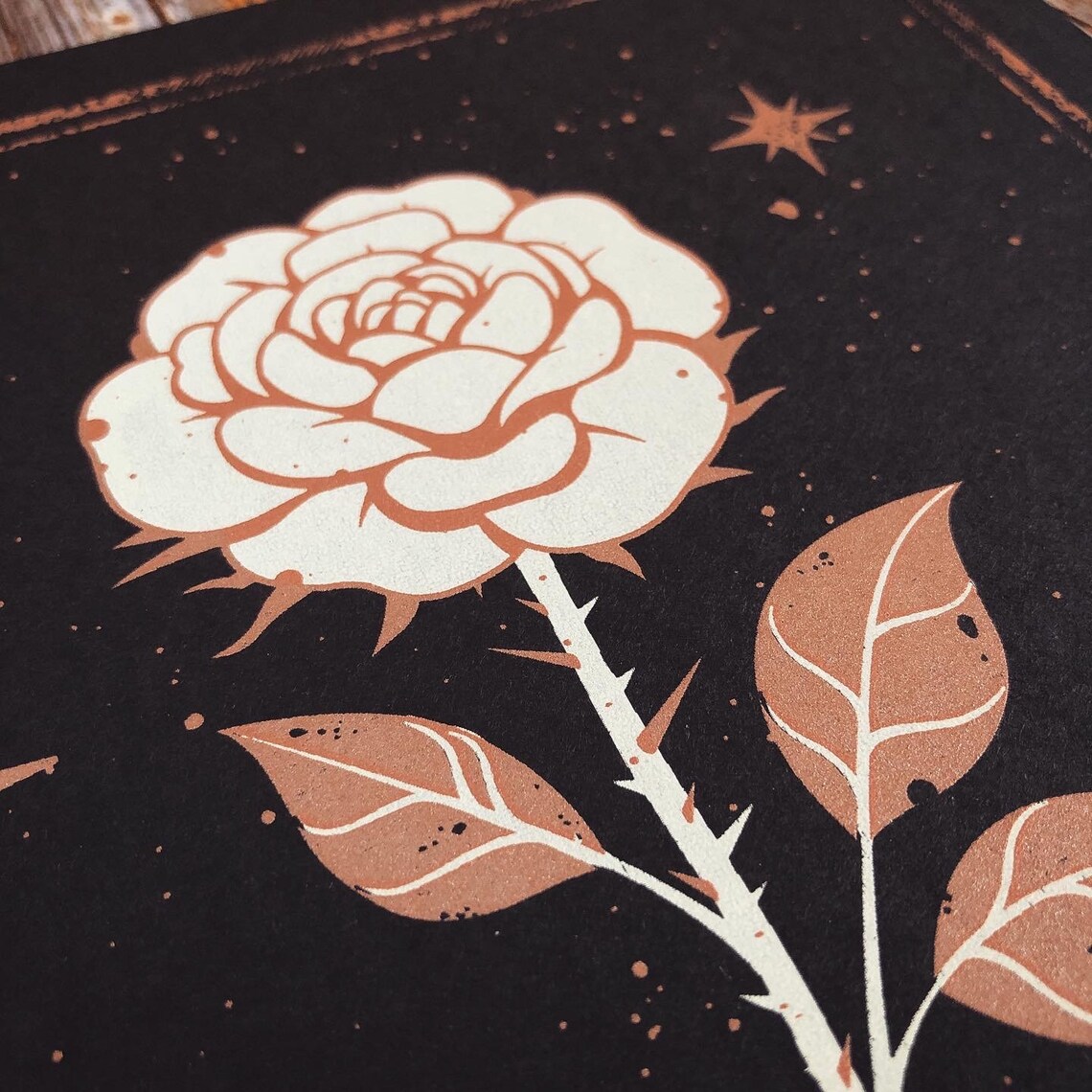 The Magic Flower Art Print Handmade Gothic Decor Magical - Etsy