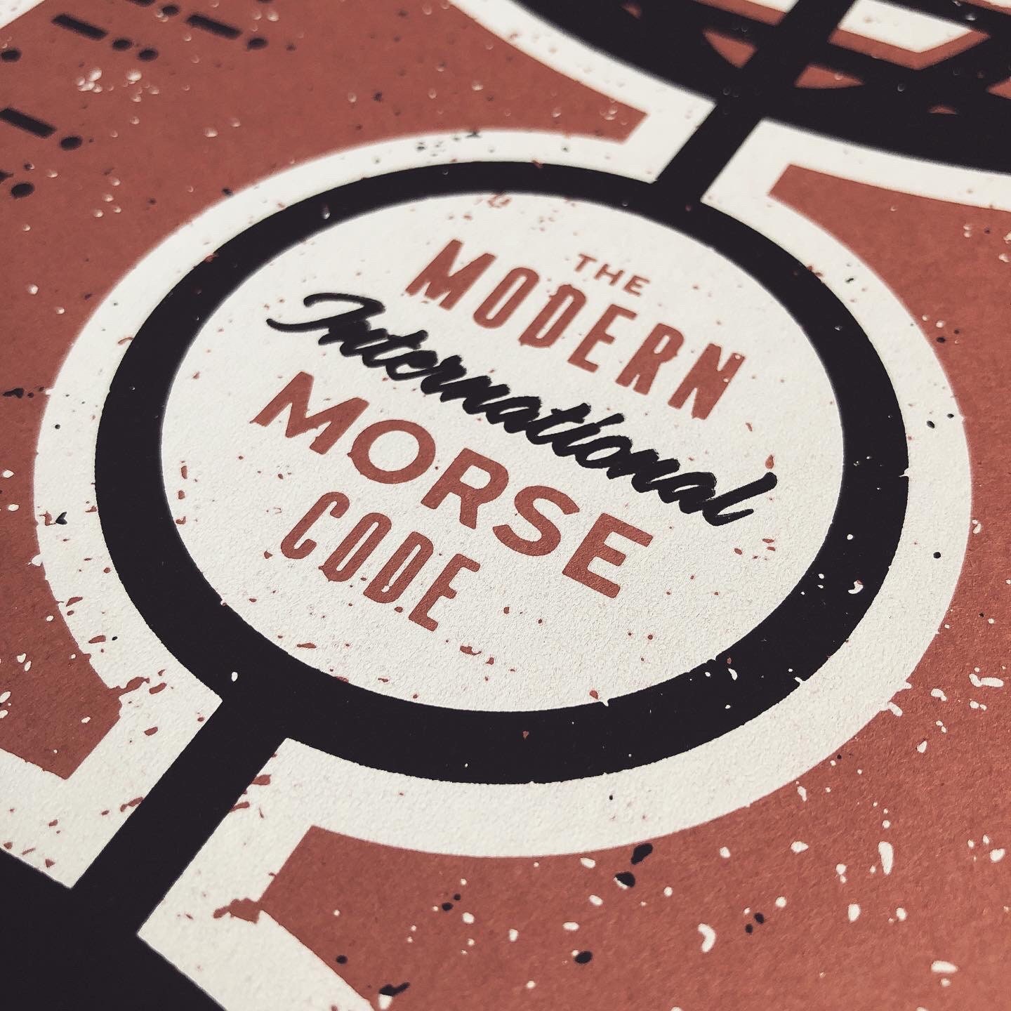 Morse Code Art Print Handmade Screenprint Poster Wall Home | Etsy