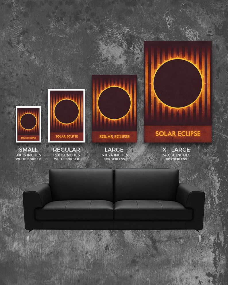 Solar Eclipse - Postcard or Poster - Galaxy Art Print - Space Travel ...