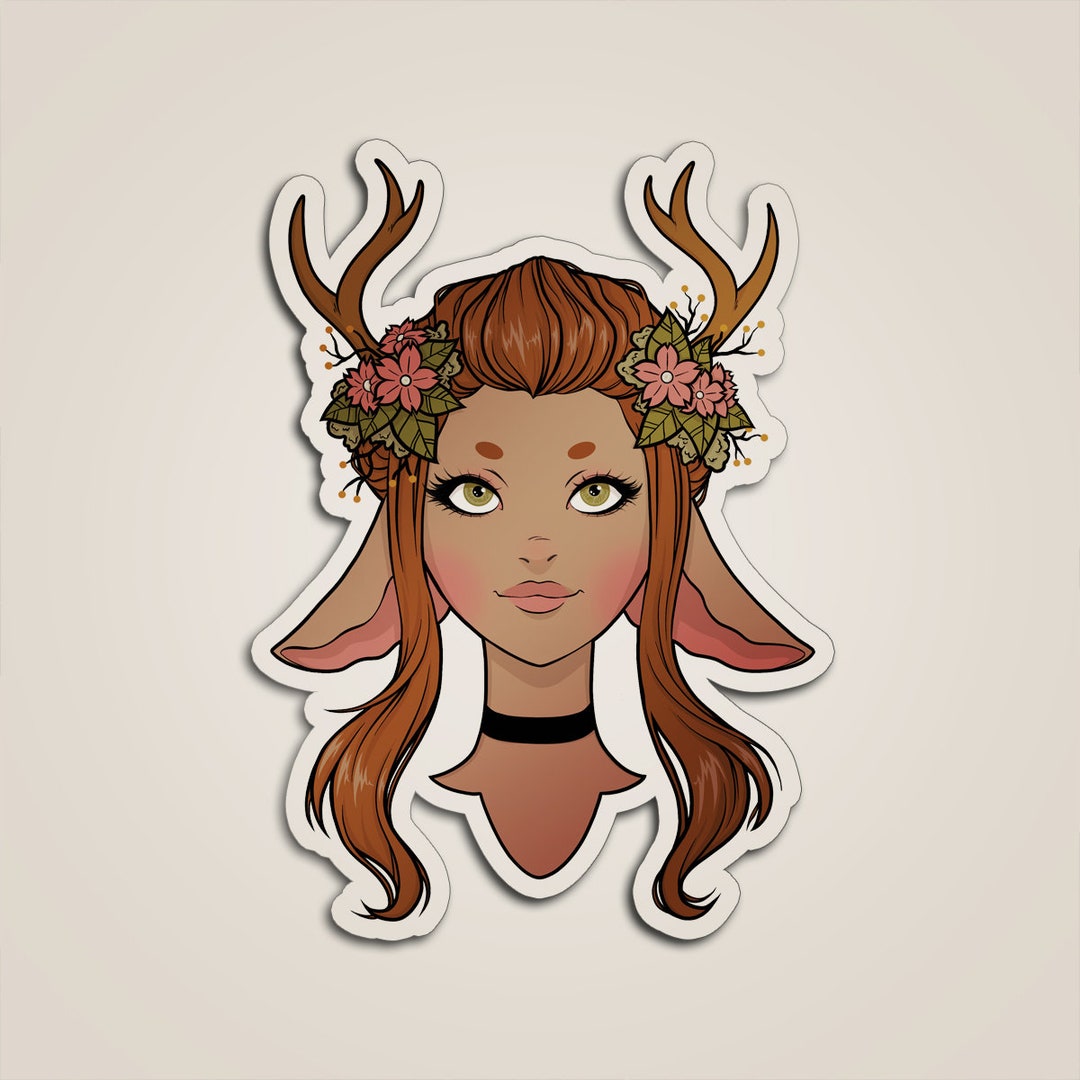 Faun Girl - Sticker - Etsy