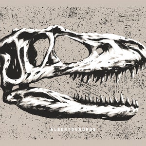 Albertosaurus Art Print - Cretaceous Dinosaur Fossil - Taxidermy Animal ...