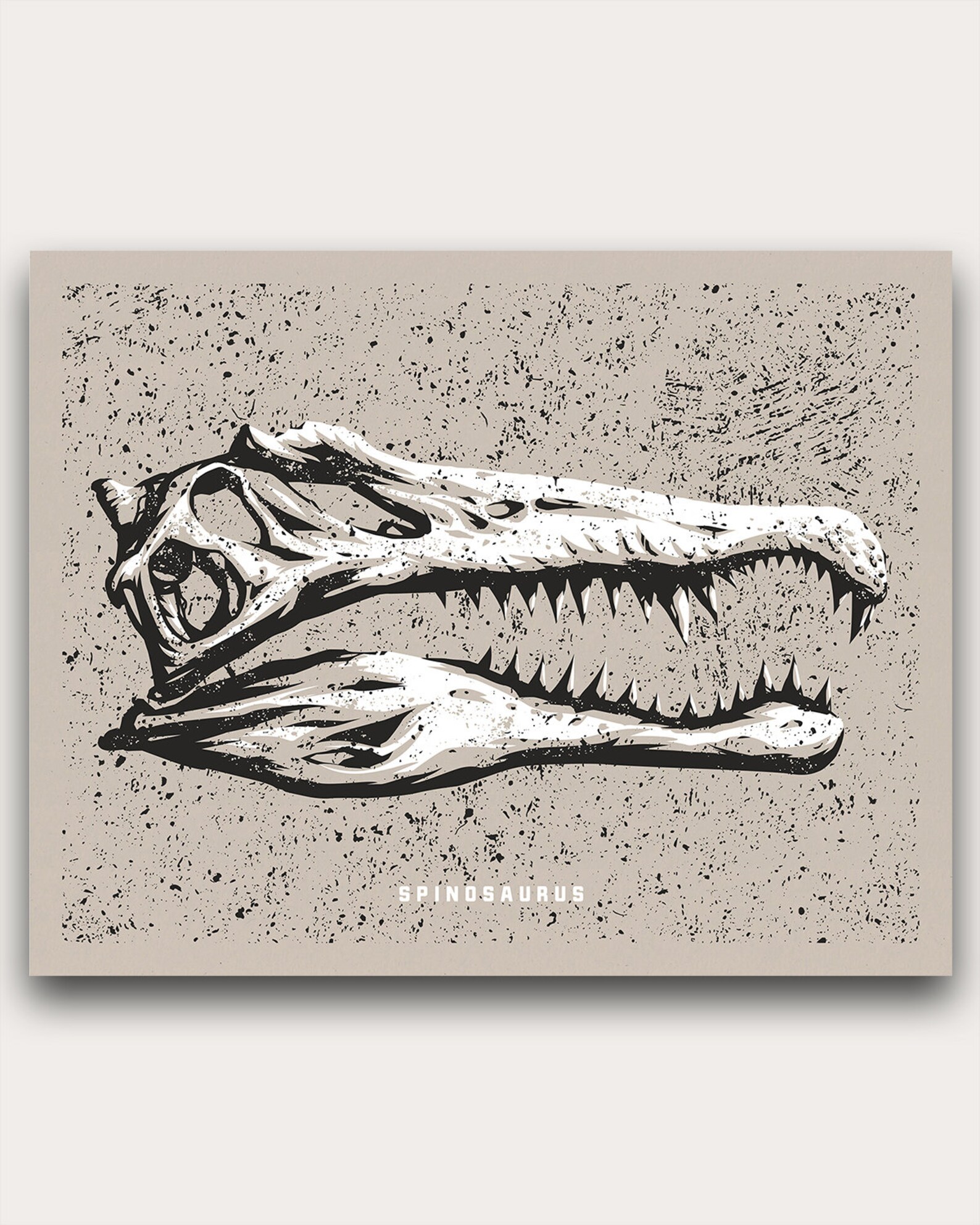 Spinosaurus Skull Art Print Cretaceous Dinosaur Gift - Etsy