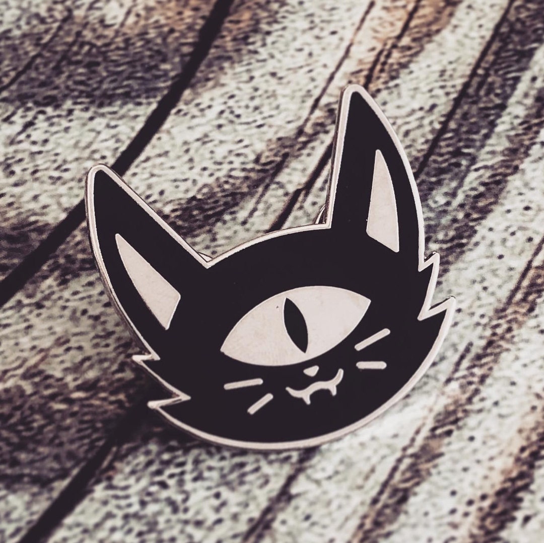 Cyclops Cat Enamel Pin 1.25 Inches Fabled Familiars - Etsy