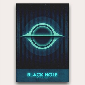 Black Hole - Postcard or Poster - Galaxy Art Print - Space Travel Home ...