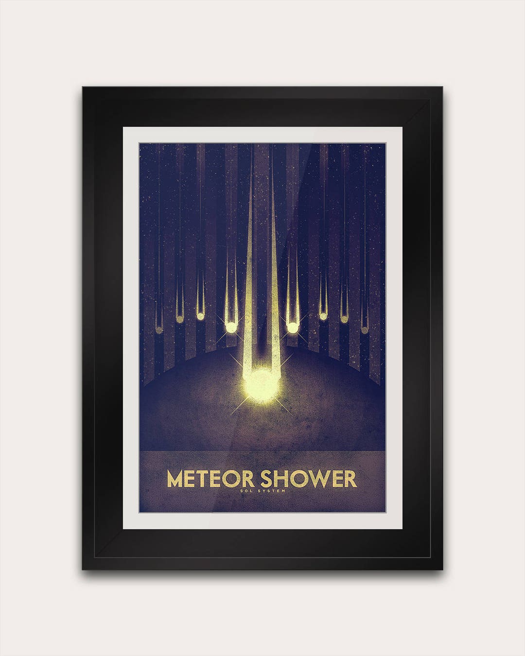 Meteor Shower - Postcard or Poster - Galaxy Art Print - Space Travel ...