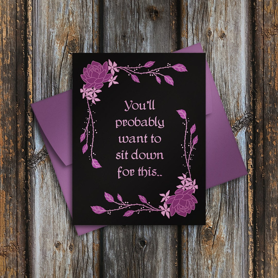 You'll Probably Want to Sit Down for This - Greeting Card - Etsy