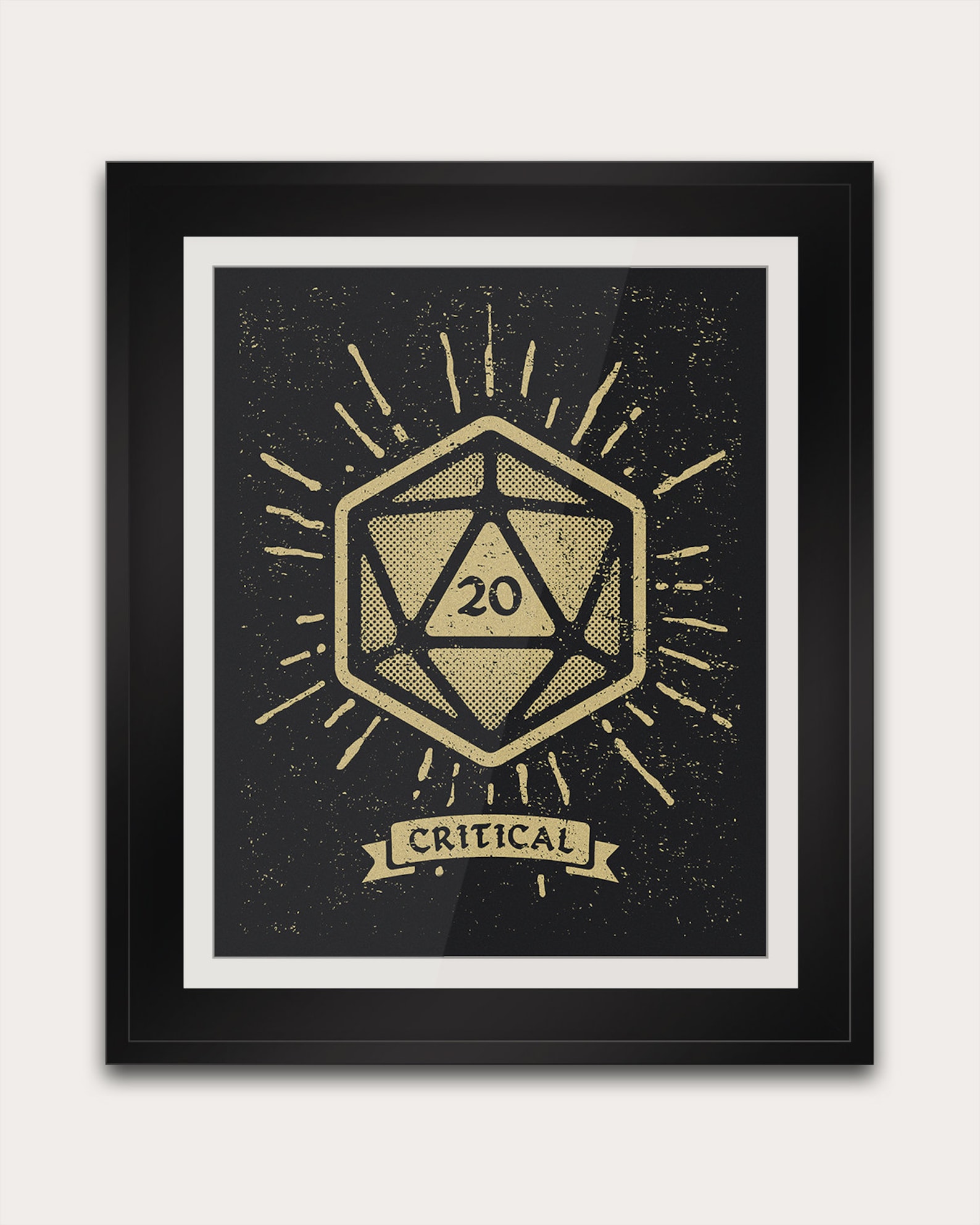 D20 Critical Hit Poster Dice Roll for Initiative Game | Etsy