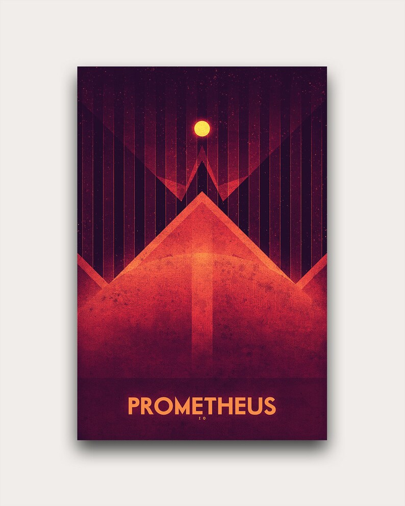 Prometheus on Jupiters Moon Io - Postcard or Poster - Galaxy Art Print ...