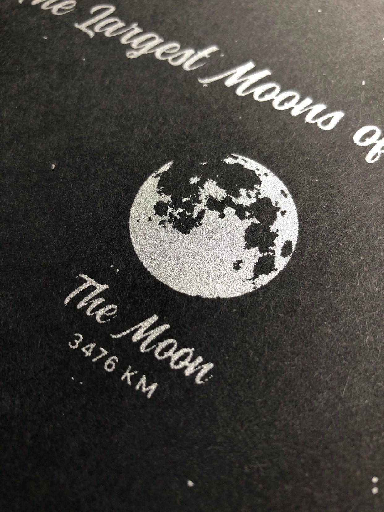 Moons of the Solar System Poster Print 11 X 14 Inch Handmade | Etsy