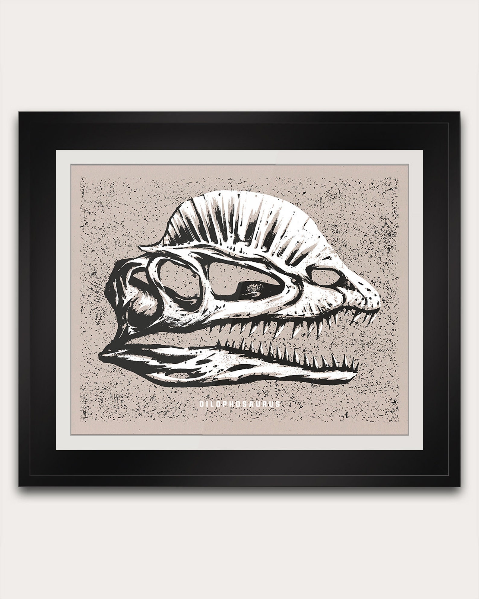 Dilophosaurus Art Print - Jurassic Dinosaur Gift - School Oddities ...