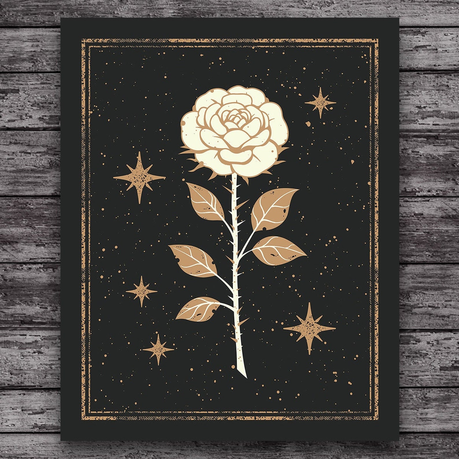 The Magic Flower Art Print Handmade Gothic Decor Magical - Etsy