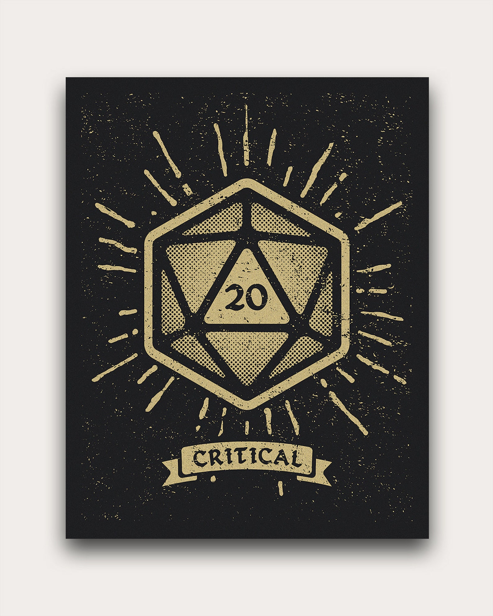 D20 Critical Hit Poster Dice Roll for Initiative Game | Etsy