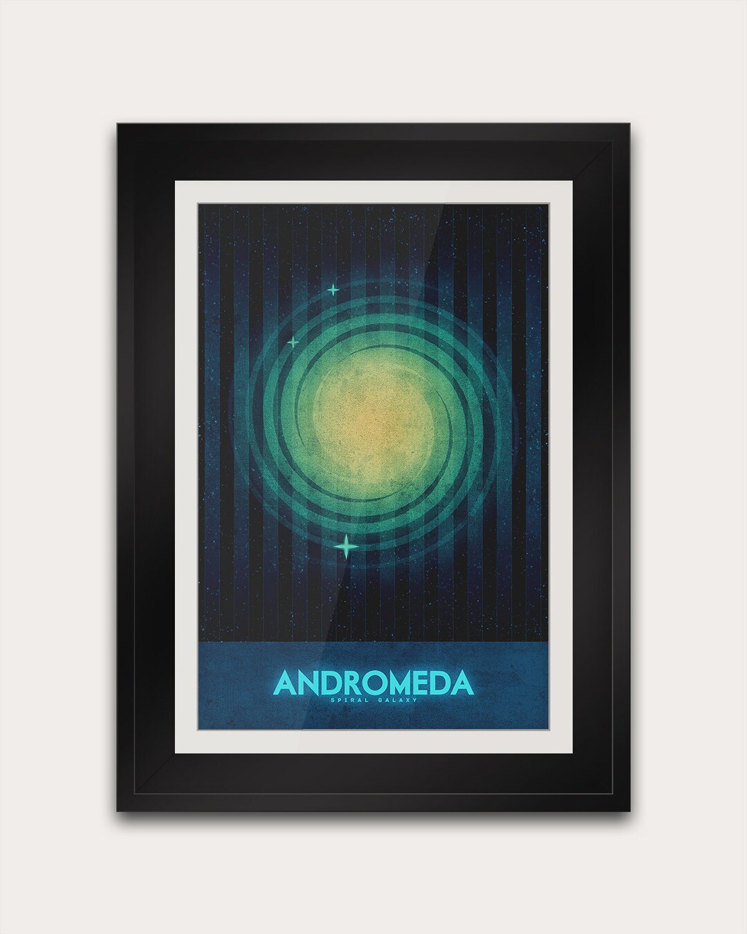 The Andromeda Galaxy - Postcard or Poster - Galaxy Art Print - Space ...