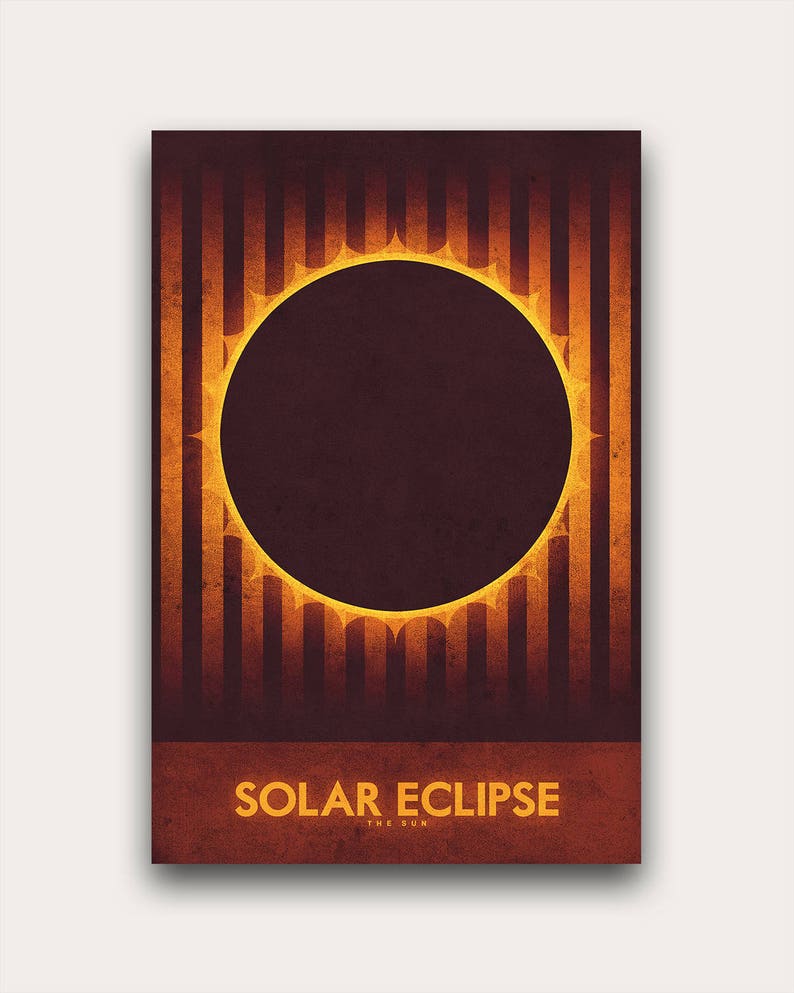 Solar Eclipse - Postcard or Poster - Galaxy Art Print - Space Travel ...